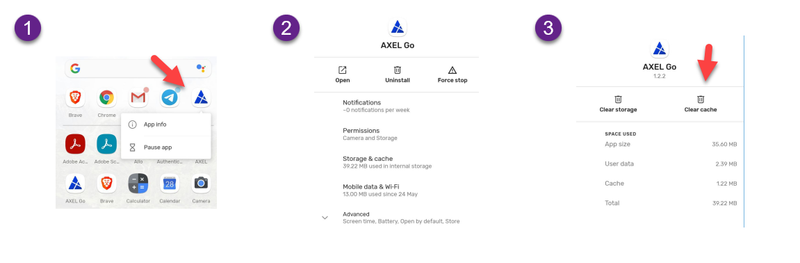Clearing Cache & App Data
