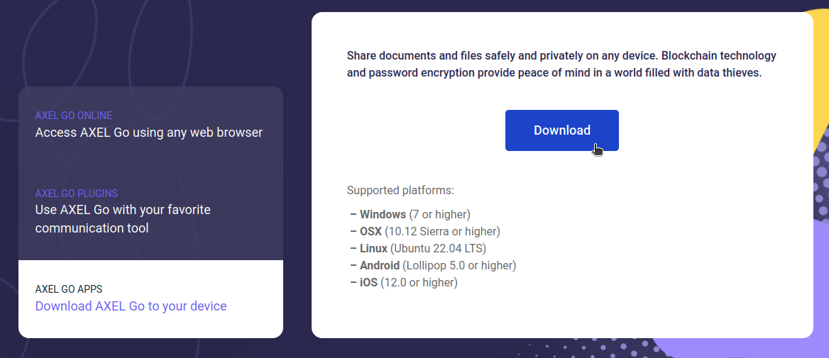 AXEL Go Desktop – Linux