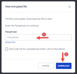 How to view end-to-end encrypted file